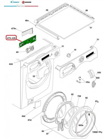 Módulo ede control para Lavadora Candy 49043107